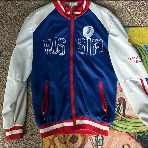 Jackets & Coats | Russia National Team Jacket Blue And White Anime Yuri ...